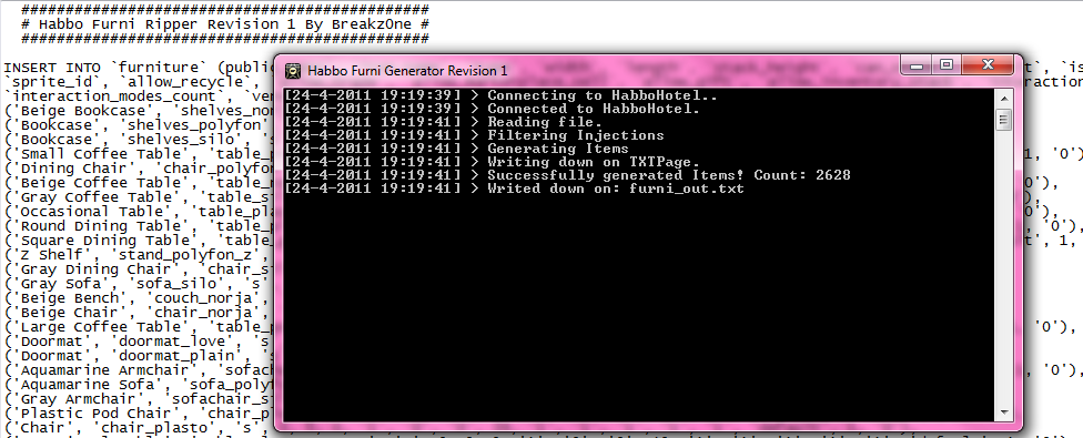 Habbo SQL R64+ Furni Generator | RaGEZONE - MMO Development Forums